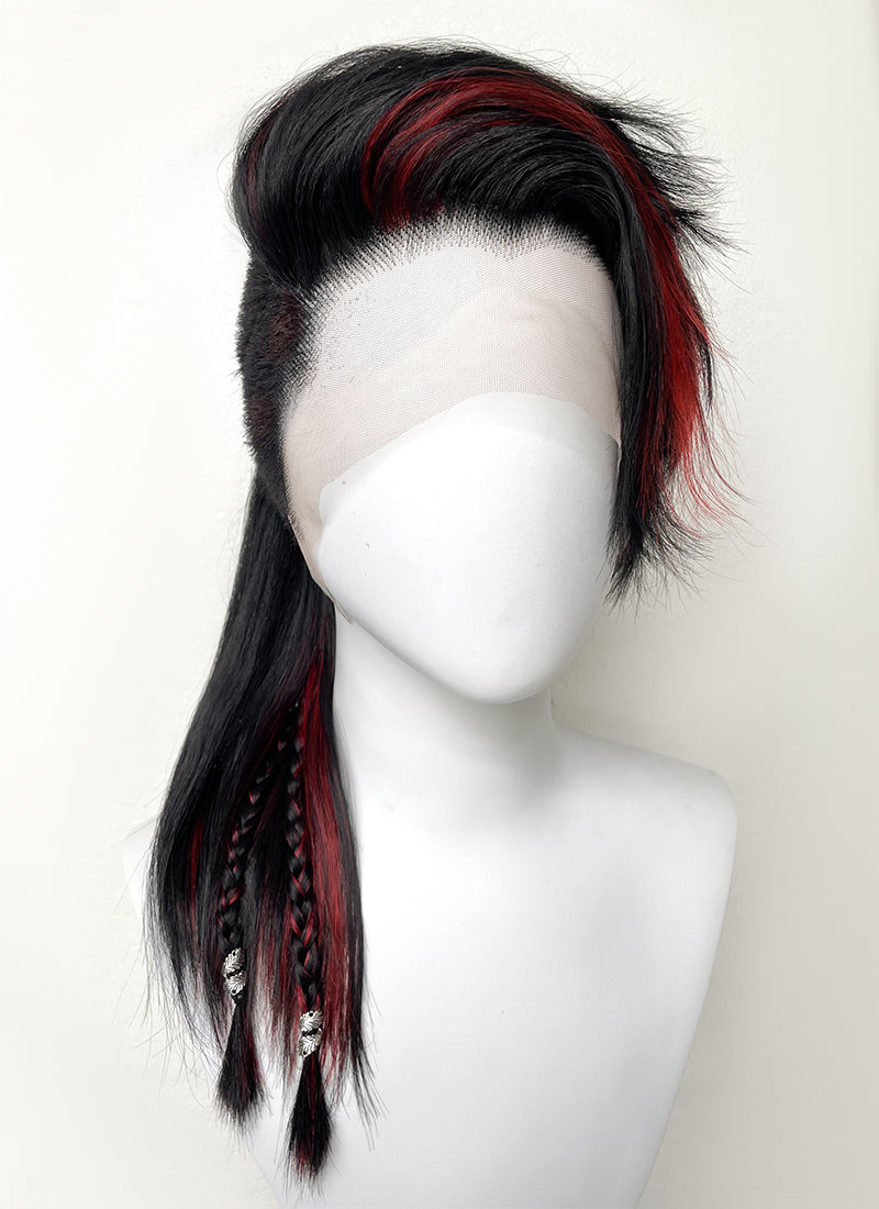 Baldur's Gate 3 Karlach Black Mixed Red Straight Lace Front Baldur's Gate 3 Karlach Black Mixed Red Straight Lace Front
