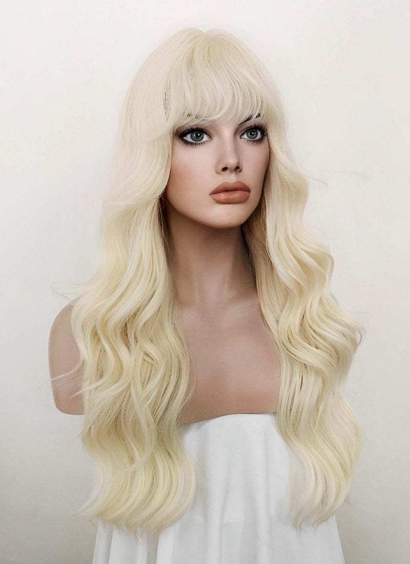 Platinum blonde wavy wig store